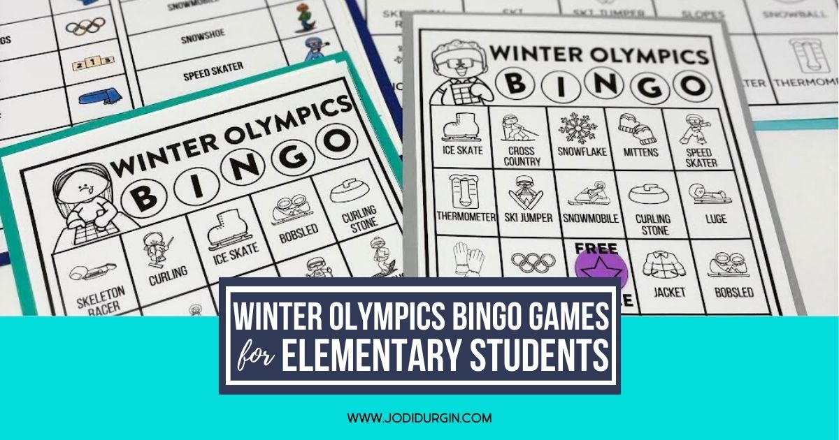 Winter Olympics Bingo Activities for Elementary Students - Teaching ...