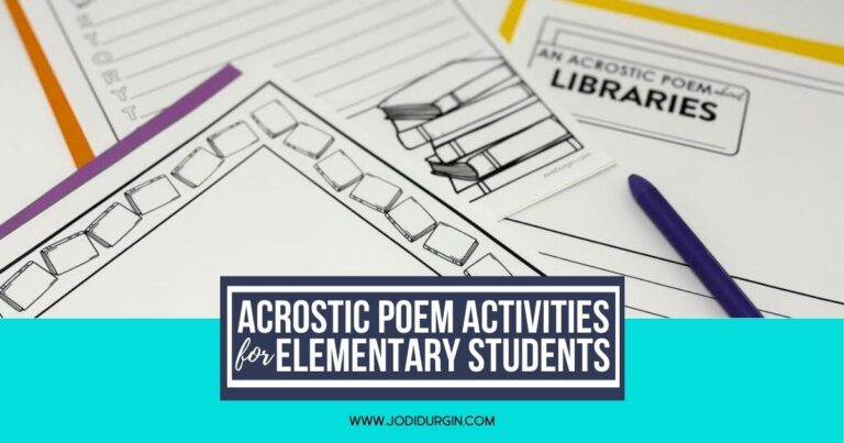 Acrostic Poem Activities for Elementary Students - 2026 - Teaching with ...