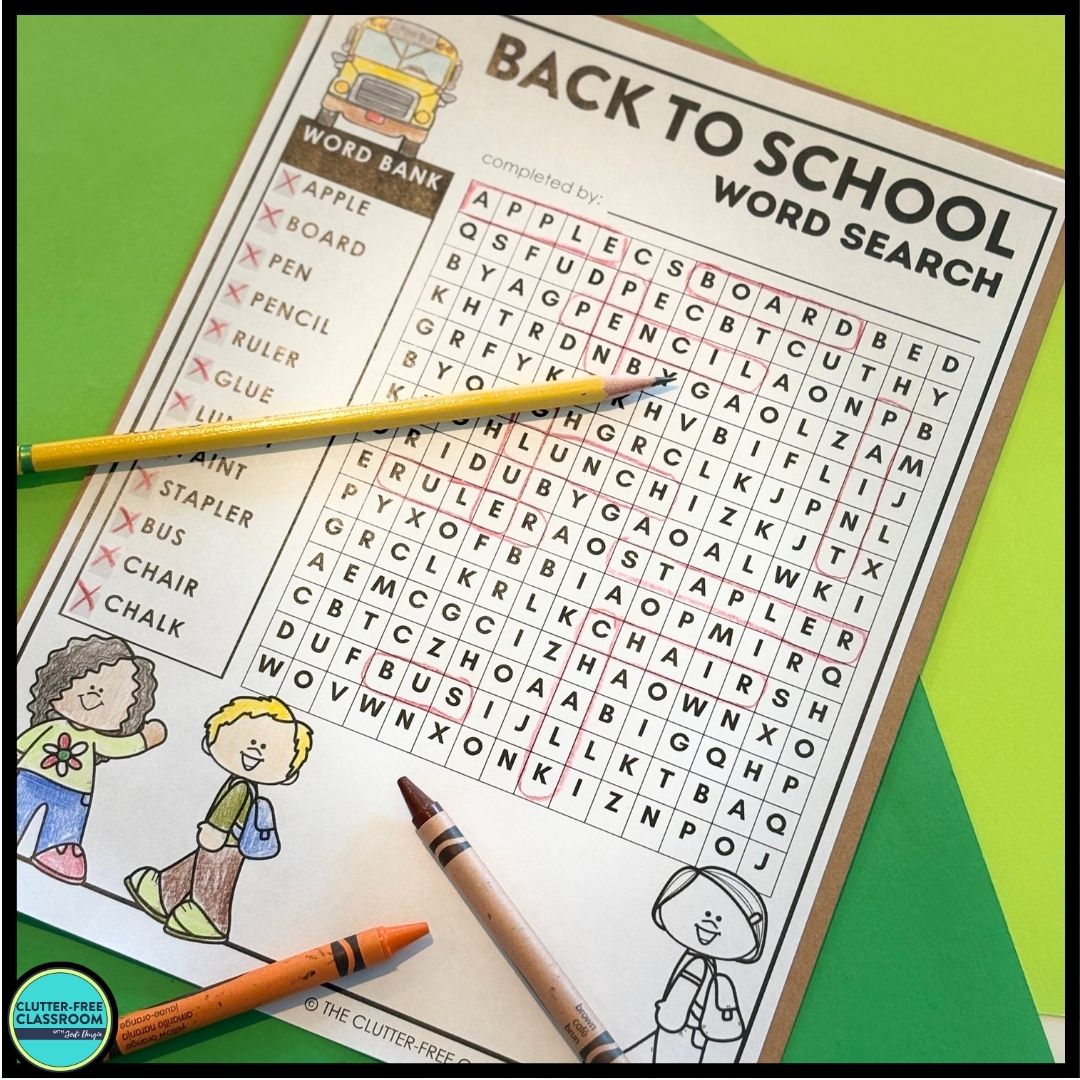 Word Searches for Kids in Elementary School - 2025 - Teaching with Jodi ...