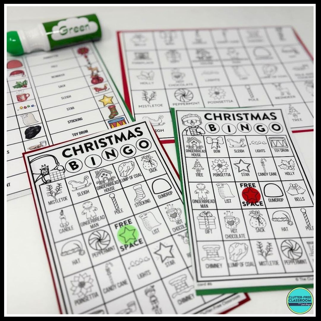 Christmas Bingo Activities for Elementary Students - Teaching with Jodi ...