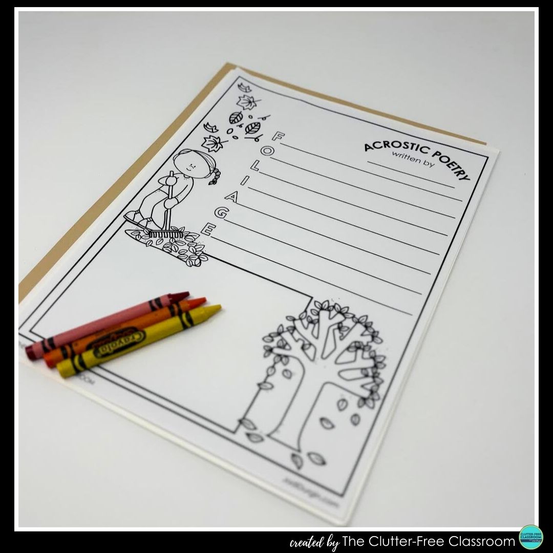 Fall Poetry Activities for Teaching Acrostic Poems to Elementary ...