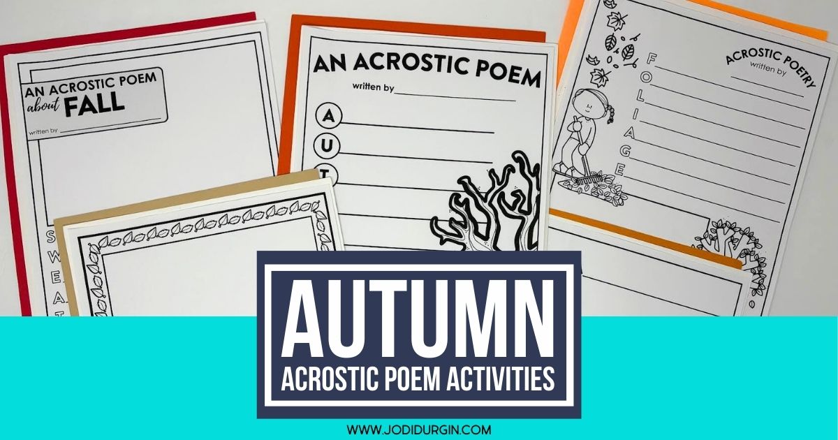 Fall Poetry Activities for Teaching Acrostic Poems to Elementary ...