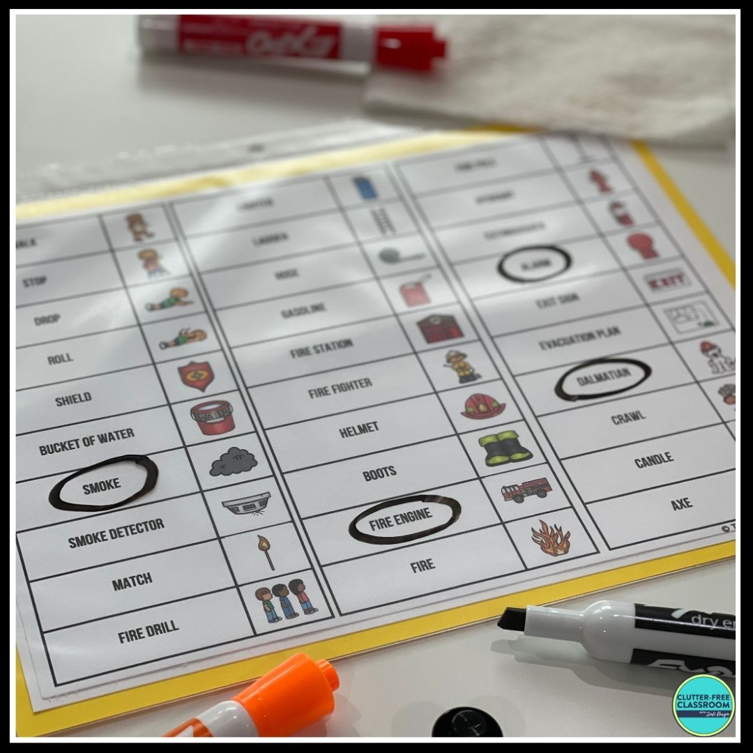 Fire Safety Bingo Activities for Elementary Students - Teaching with ...