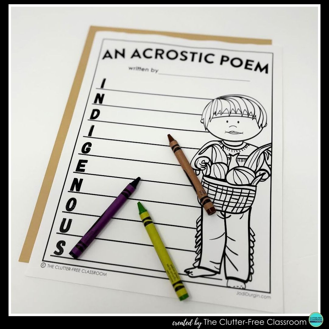 Indigenous Peoples Day Activities for Students Learning about Acrostic ...