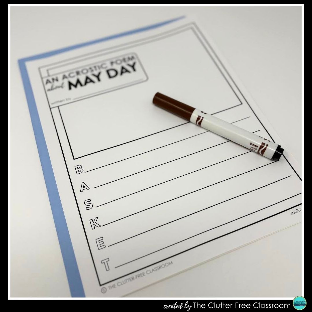 May Day Printables for Teaching Acrostic Poems to Elementary Students ...