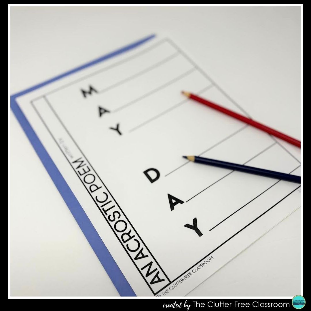May Day Printables for Teaching Acrostic Poems to Elementary Students ...
