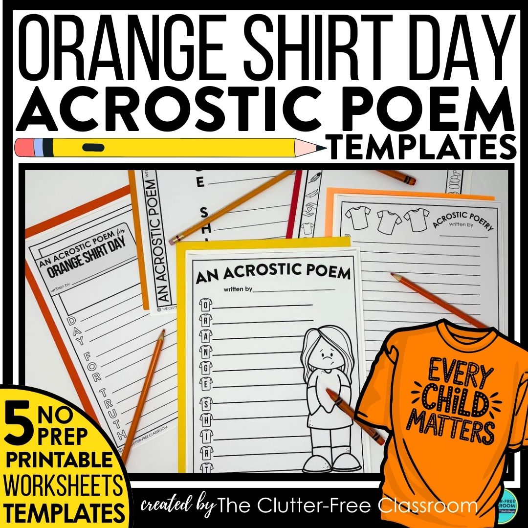 Orange Shirt Day Reading Comprehension Activities for 2nd, 3rd, and 4th ...