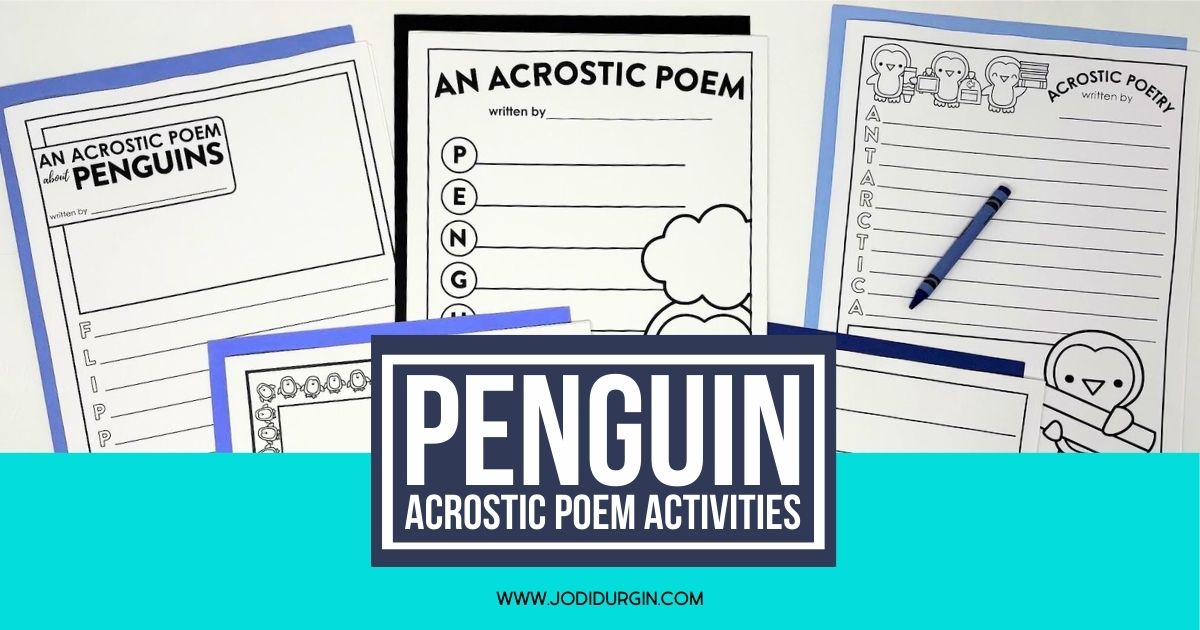 Penguin Printables for Teaching Acrostic Poems to Elementary Students ...