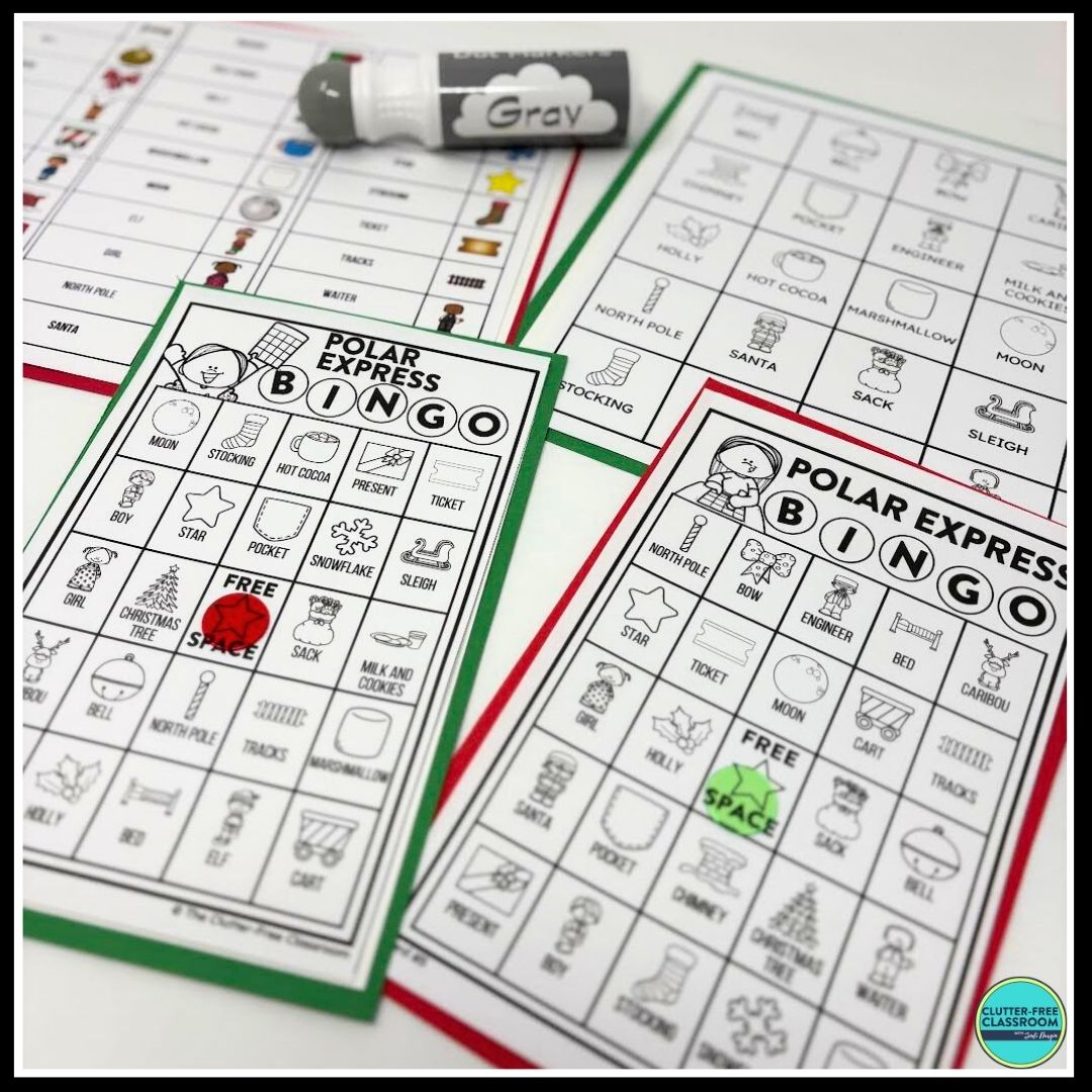 Polar Express Bingo Activities for Elementary Students - Teaching with ...