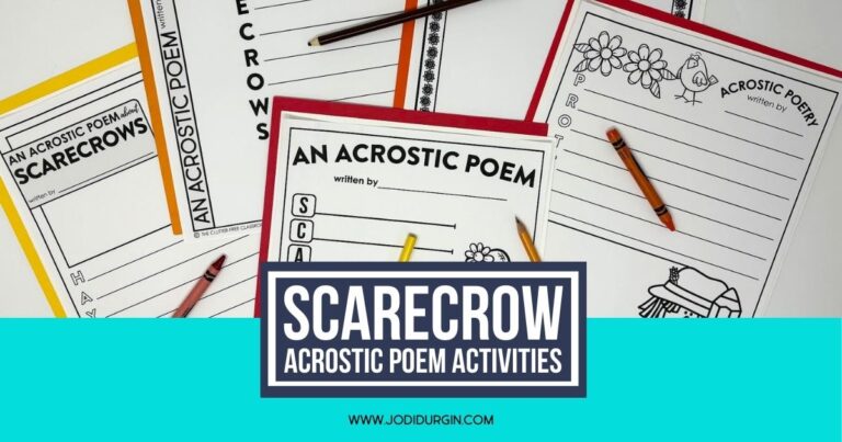 Scarecrow Printables for Teaching Acrostic Poems to Elementary Students ...