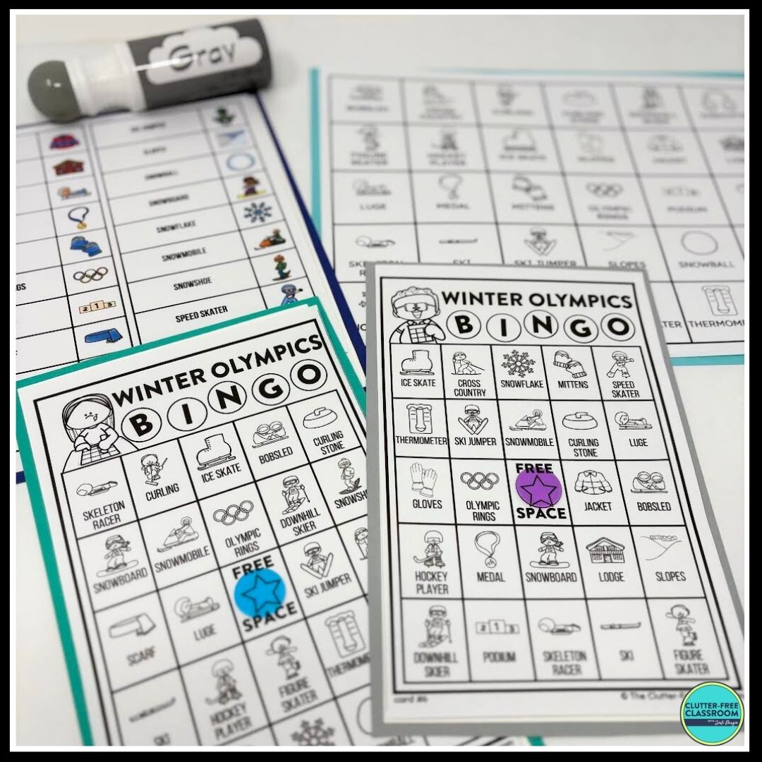Winter Olympics Bingo Activities for Elementary Students - Teaching ...