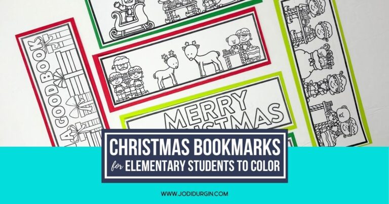 Christmas Bookmarks for Elementary Students to Color - 2026 - Teaching ...