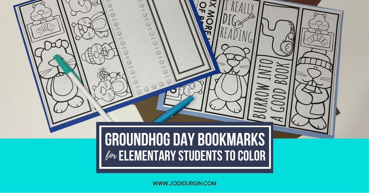 Groundhog Day Bookmarks for Elementary Students to Color - 2026 ...