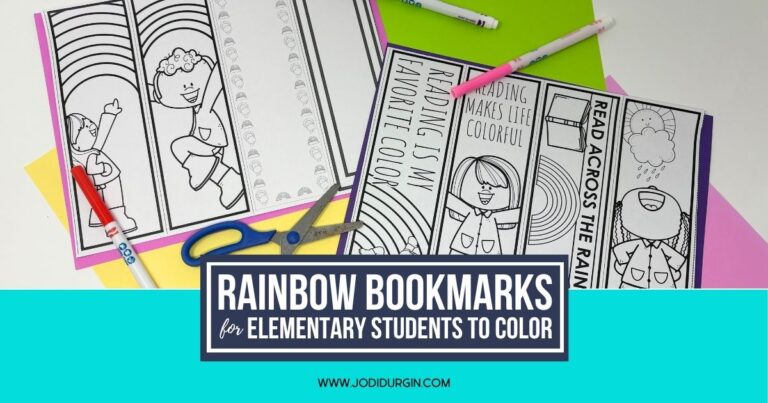 Rainbow Bookmarks for Elementary Students to Color - 2026 - Teaching ...