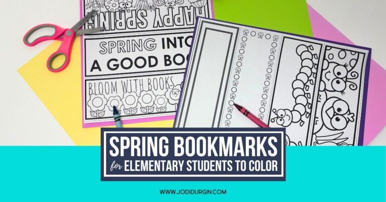 Spring Bookmarks for Elementary Students to Color - 2026 - Teaching ...