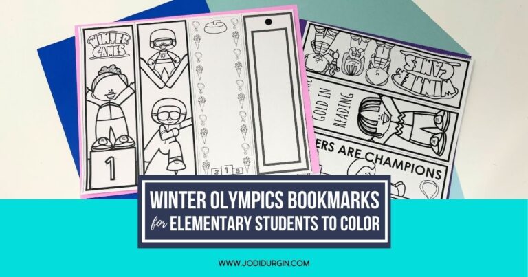 Winter Olympics Bookmarks for Elementary Students to Color - 2026 ...