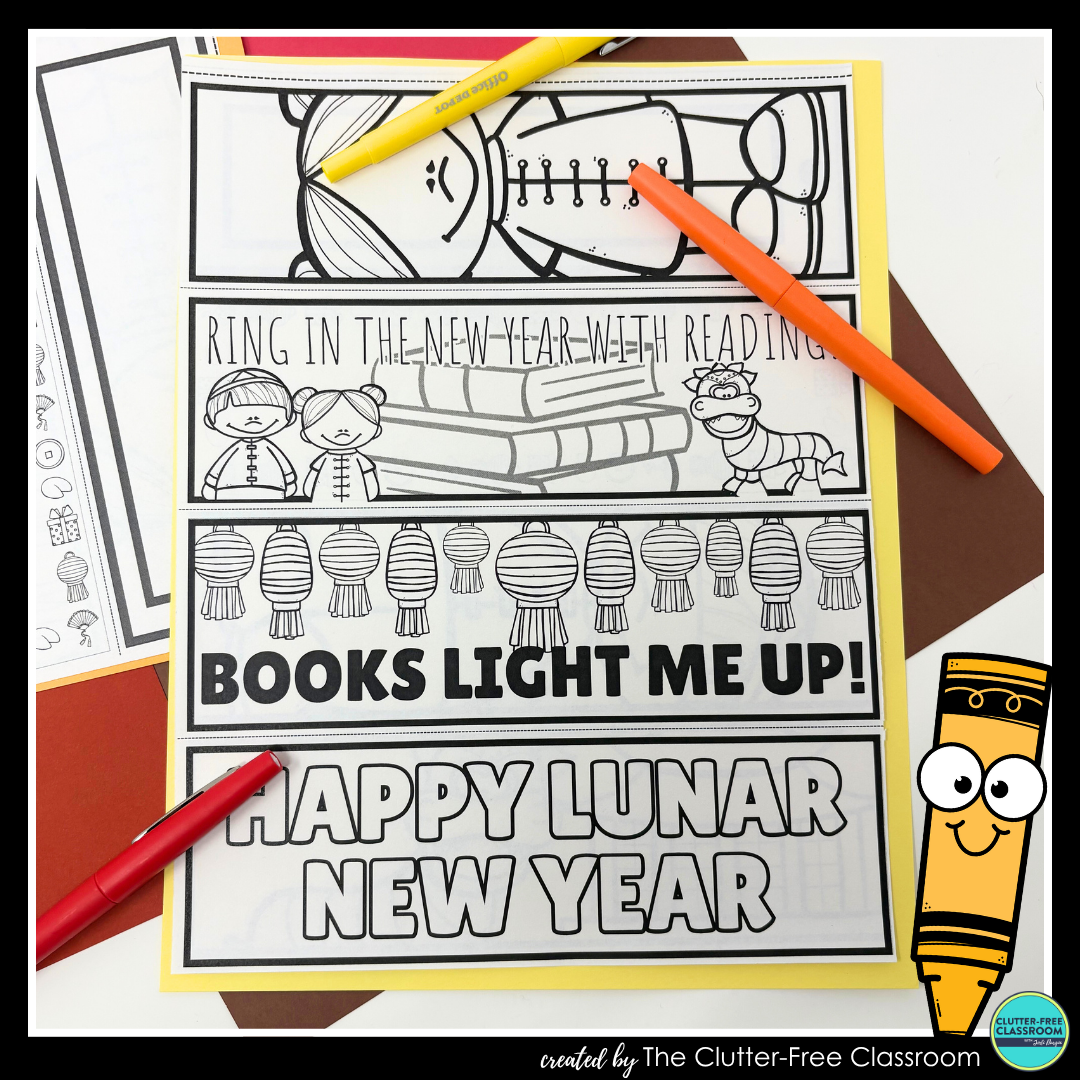 Chinese New Year Bookmarks for Elementary Students to Color - 2026 ...
