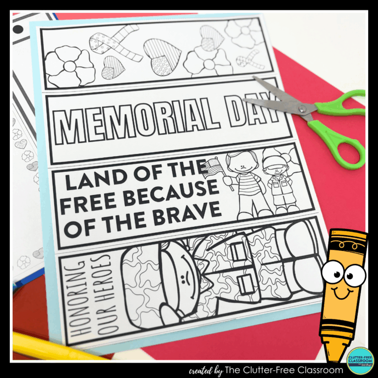 Memorial Day Bookmarks for Elementary Students to Color - 2026 ...