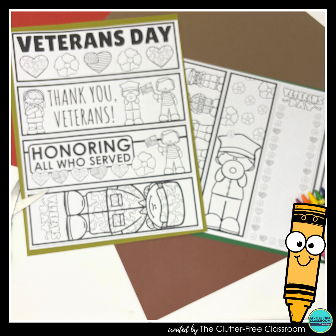 Veterans Day Bookmarks for Elementary Students to Color - 2026 ...